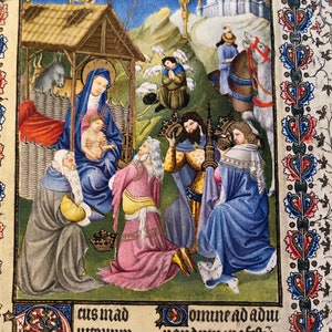 Adoration of the Magi | Illuminated Manuscript | Published Lithograph ...