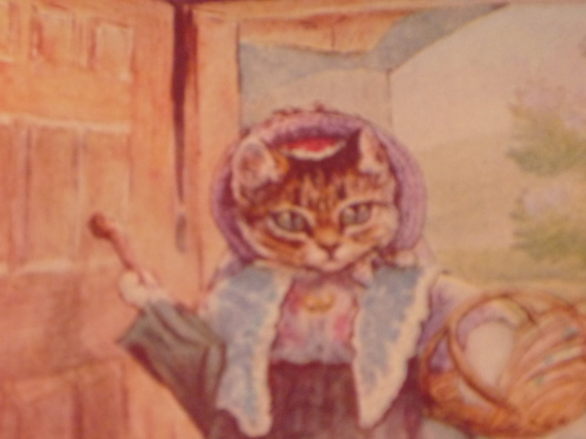 Beatrix Potter Illustration - Tabitha Twitchit Searching for Her Son ...