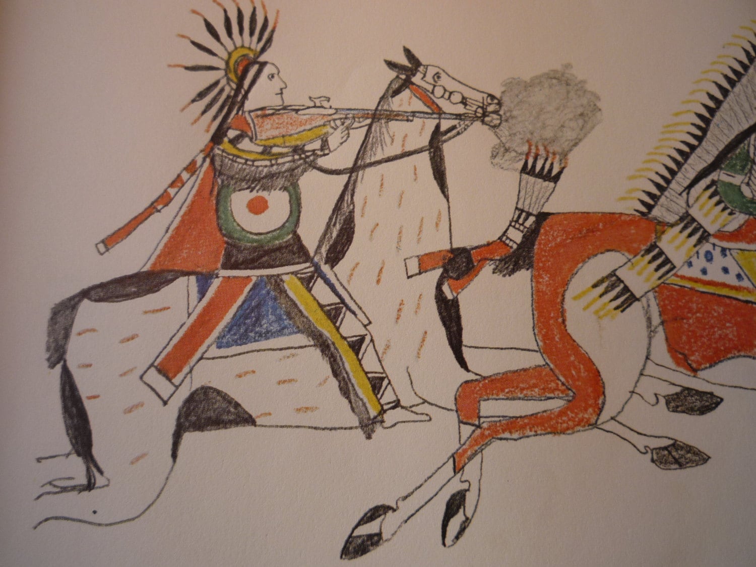 Running From an Enemy Giclee Print Zo Tom & Howling Wolf - Etsy