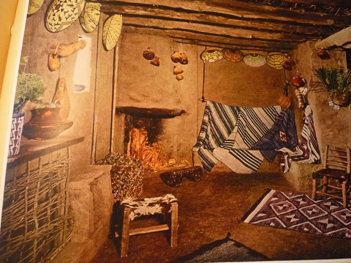 Interior Hopi House Grand Canyon 1914 Arizona Santa Fe Trail - Fred ...