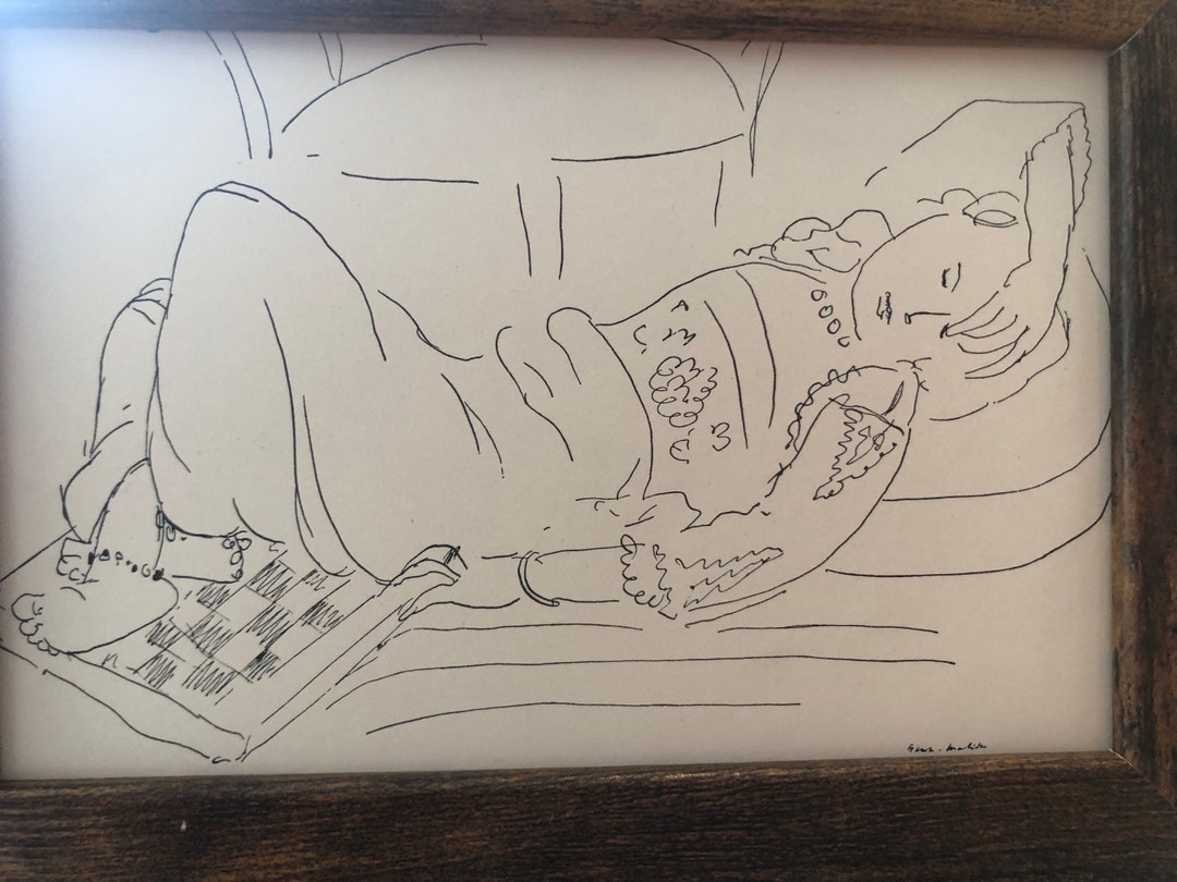 Matisse, Woman at Rest on Chess Board Framed Original Published ...
