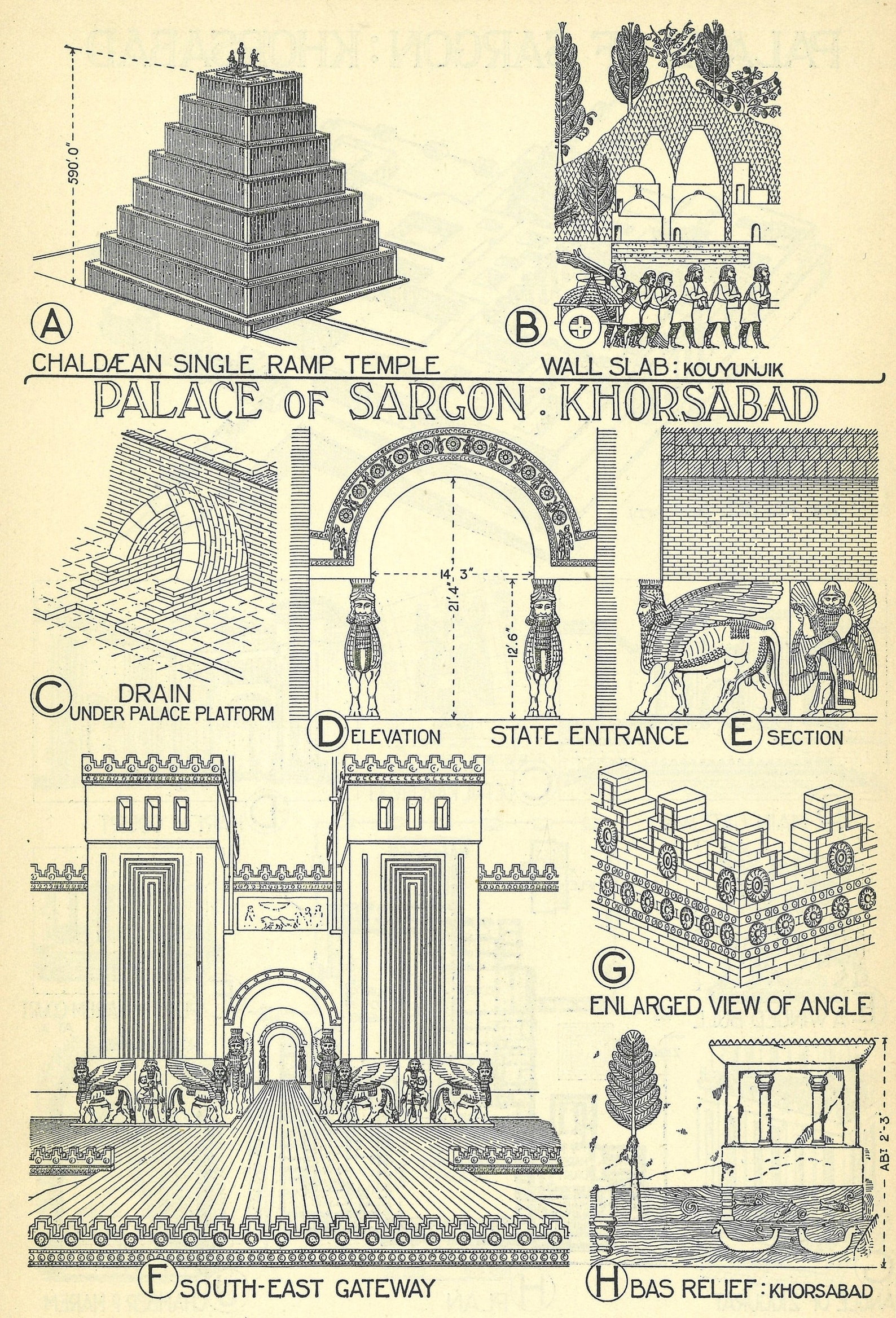 Iraq Assyrian Ancient Palace Architecture Plan Giclee Print - Etsy
