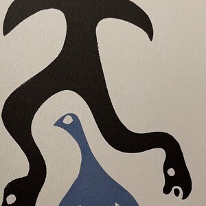 Inuit Art | Spirit Leaping Over Bird | Arctic Art World | Stencil ...