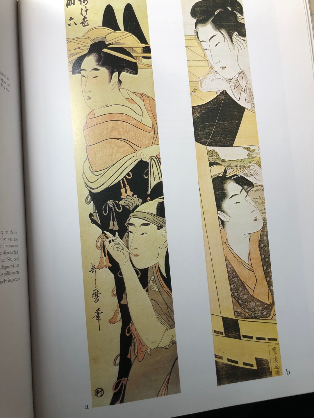 Utamaro and Toyohiro Pillar Prints | Floating World Japanese Ukiyo-e ...