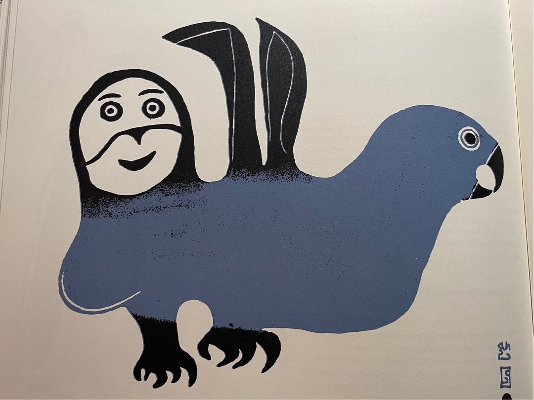Inuit Art | Spirit Bird by Angotigulu | Signed in Plate | Stone Cut ...