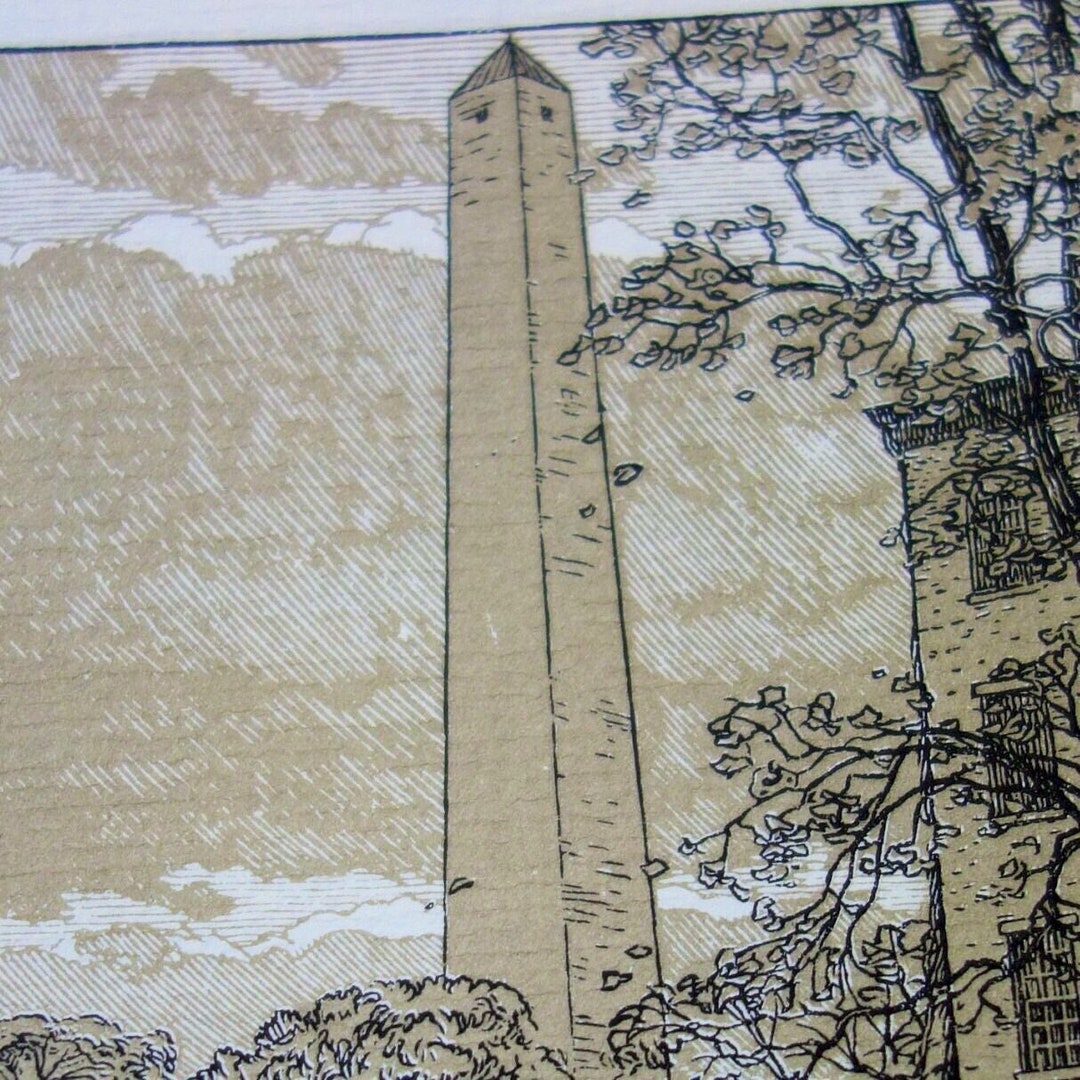 Bunker Hill Monument Rudolph Ruzicka Original Boston Historic Published ...