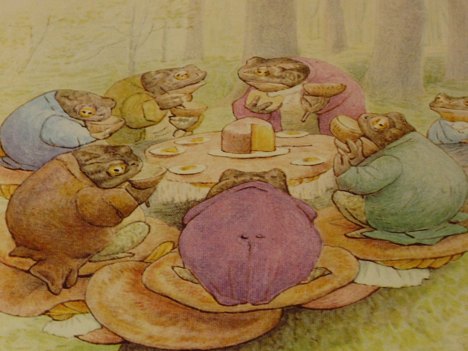 Beatrix Potter Toad's Tea Party Great Print to Frame. - Etsy