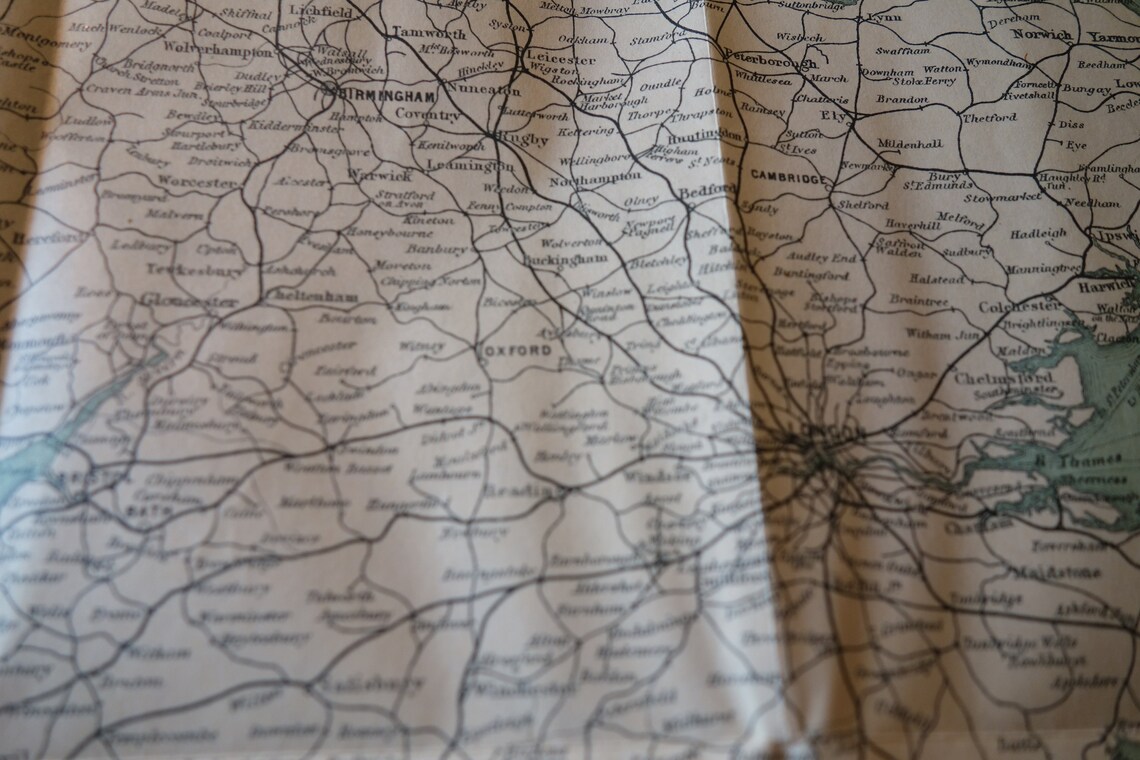Railway Map of British Isles 1912 Original Antique Lithograph - Etsy