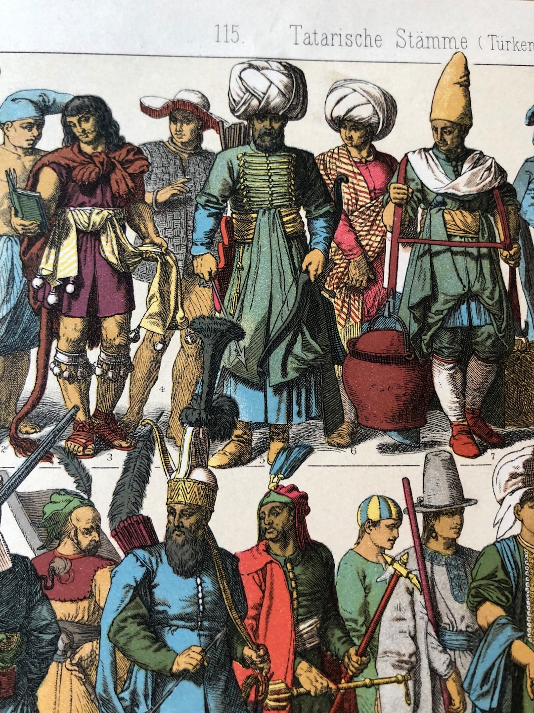 1873 Turkish Clothing of the Middle Ages. 12th Century. Brightly ...