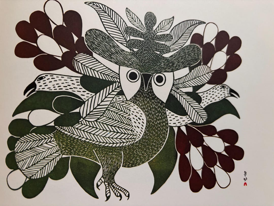 Flower Bird by Kenojuakk | Stone Cut | Cape Dorset Baffin Island ...