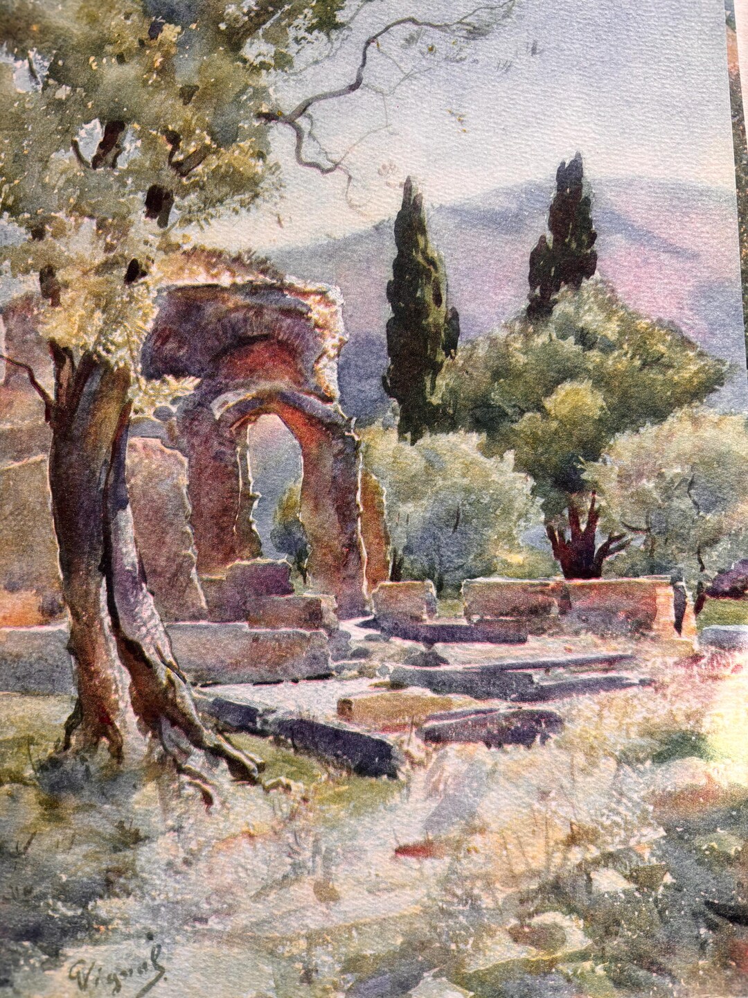 Tivoli Gardens of Hadrian by Pierre Vignal Original Published ...