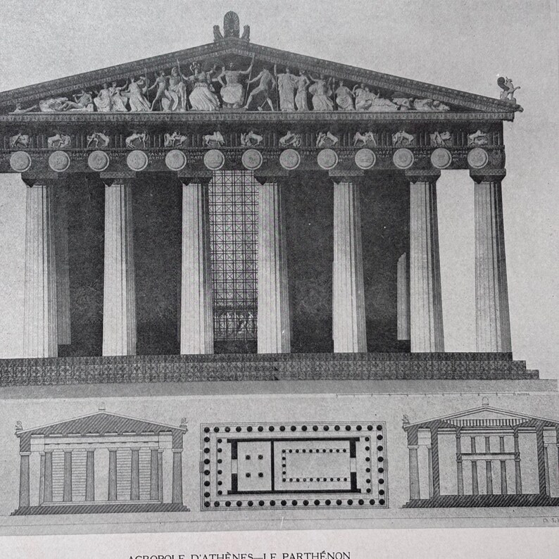 1923 Acropolis of Athens, the Parthenon | Architectural Elements by D ...
