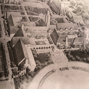 Eliel Saarinen Aerial View Bloomfield Hills Cranbrook School ...