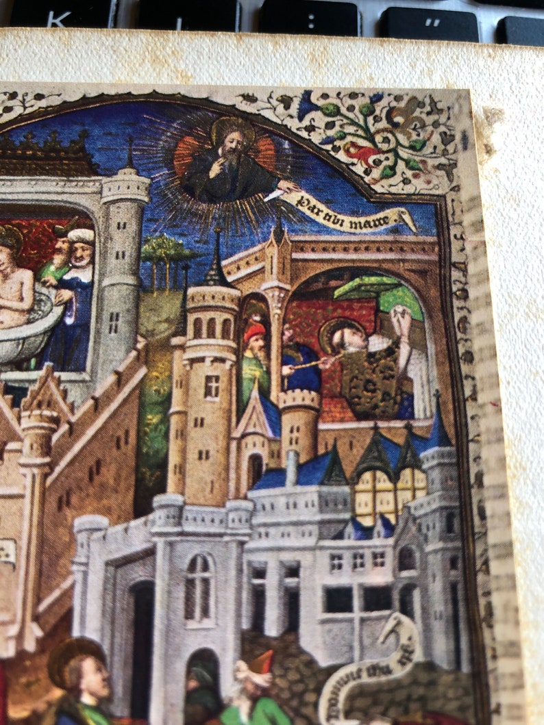 Life of St Mark 15th Century Illuminated Manuscript Page - Etsy