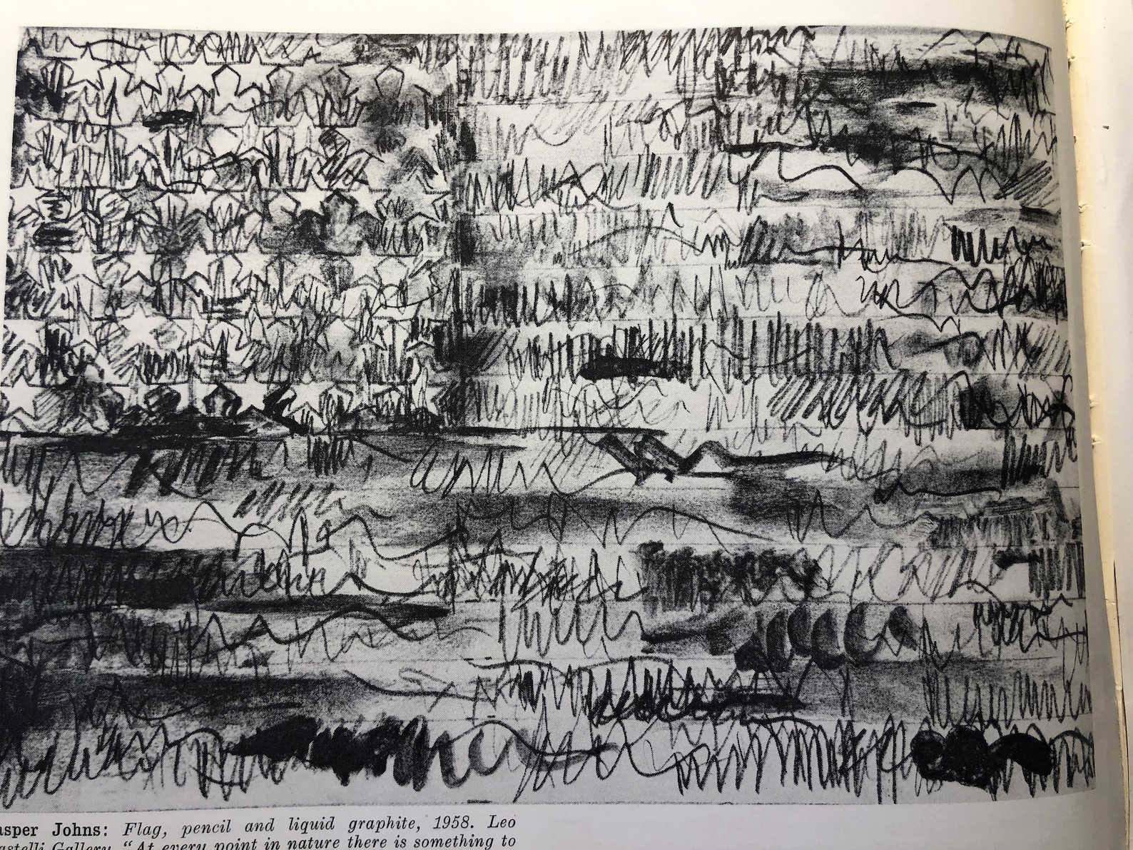 Jasper Johns Flag Drawing 1965 Published Lithograph Pop Art Abstract ...