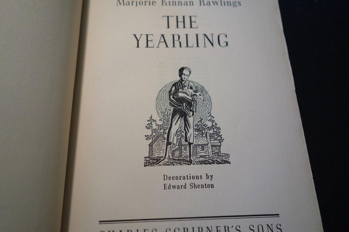 Marjorie Kinnan Rawlings the Yearling 1938 First Edition Illustrated by ...