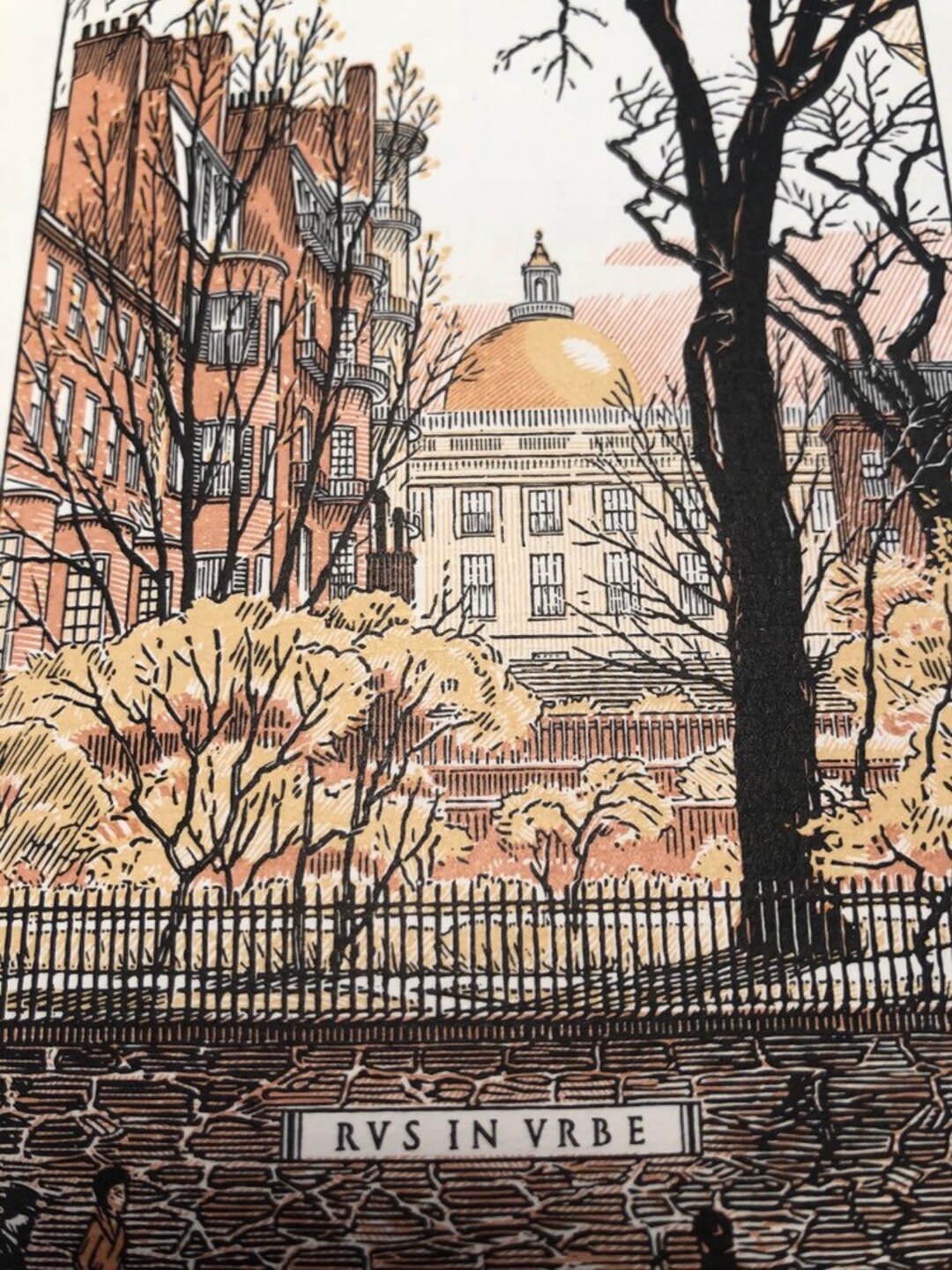Beacon Hill Historic Boston - Rudolph Ruzicka State House Dome Original ...