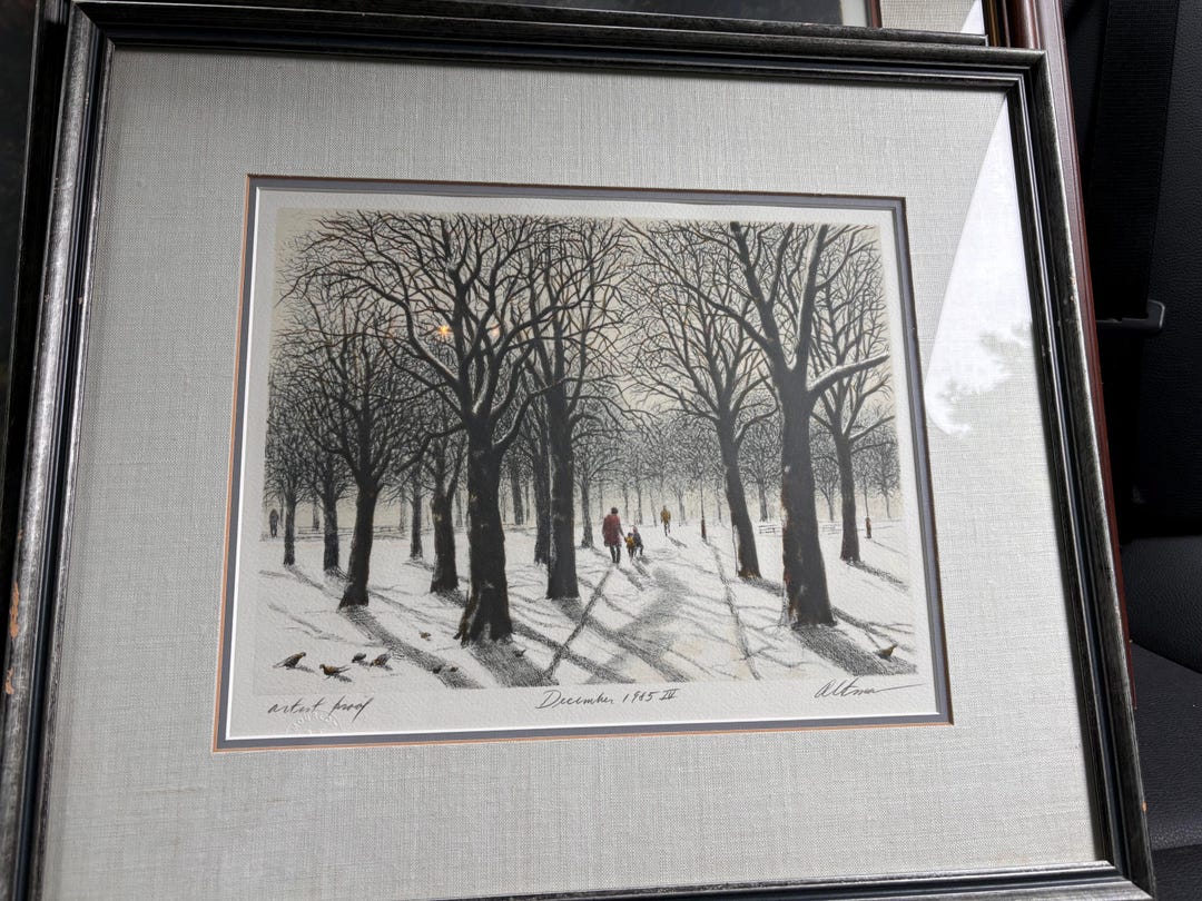 Altman Central Park December IV | Framed Original Color Lithograph ...