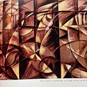 Balla, Speed of Automobile Light | Original Published Lithograph 1961 ...