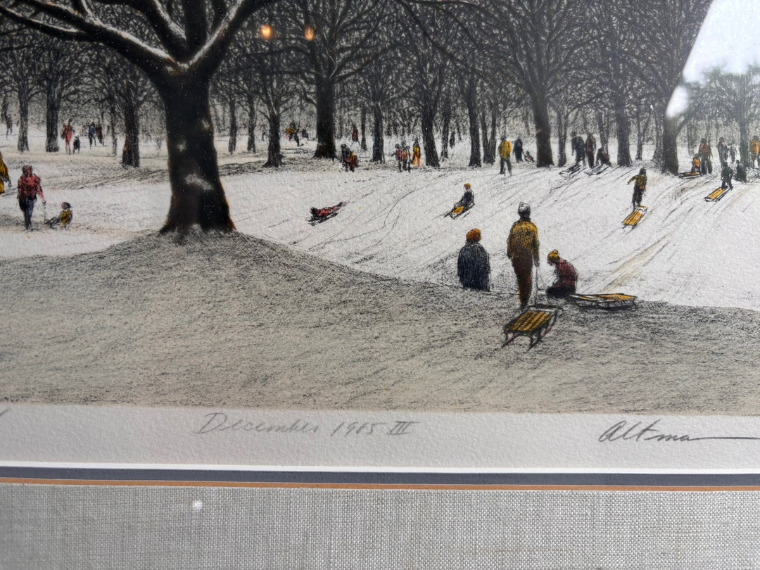 Altman Central Park December III Framed Original Color Lithograph ...