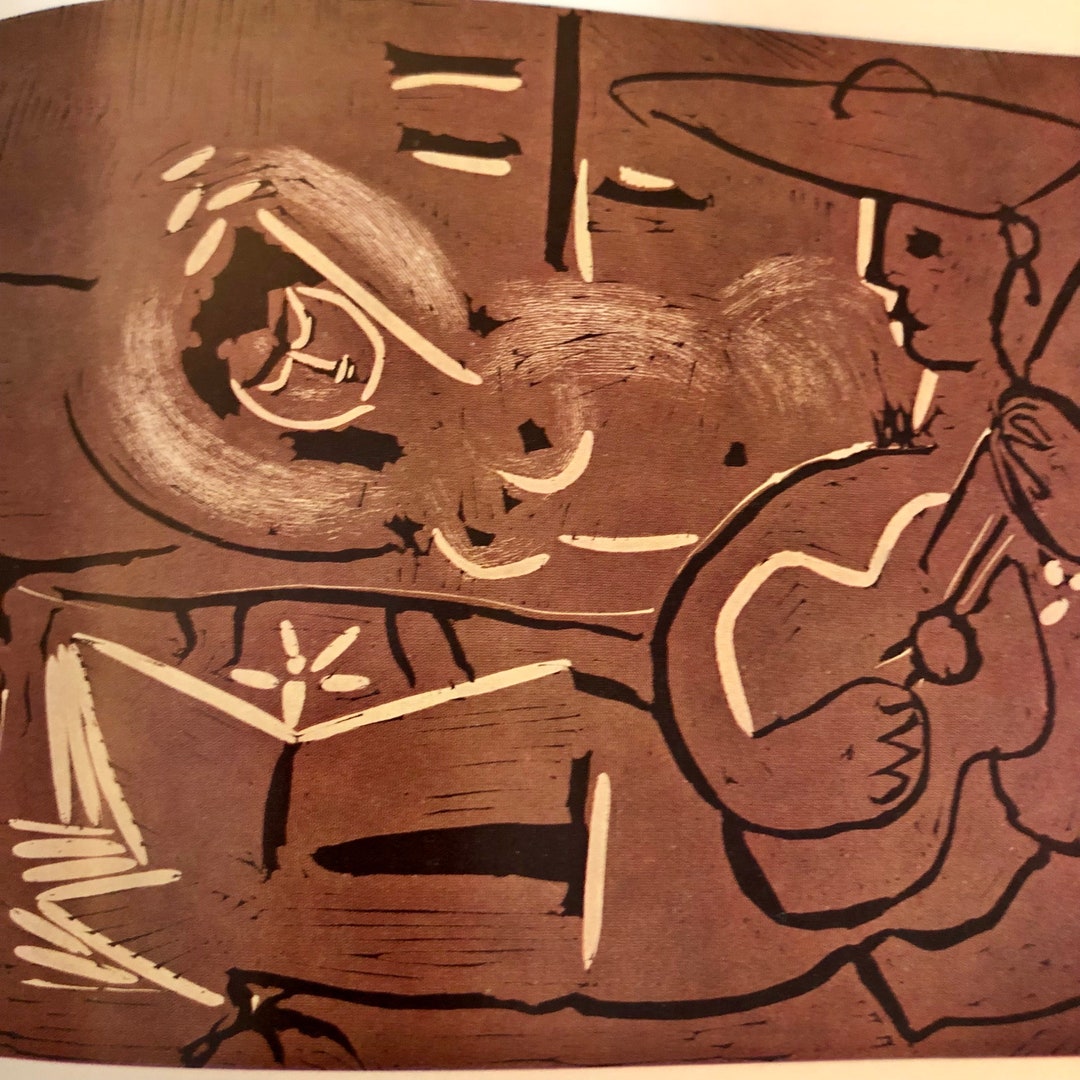 Picasso Woman Resting Near Guitar Player | Original Published ...