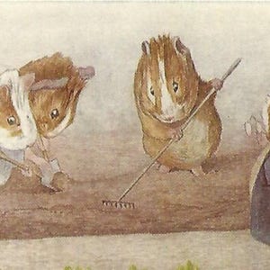 Beatrix Potter Guinea Pigs Garden | Print Reproduction | Gift for ...
