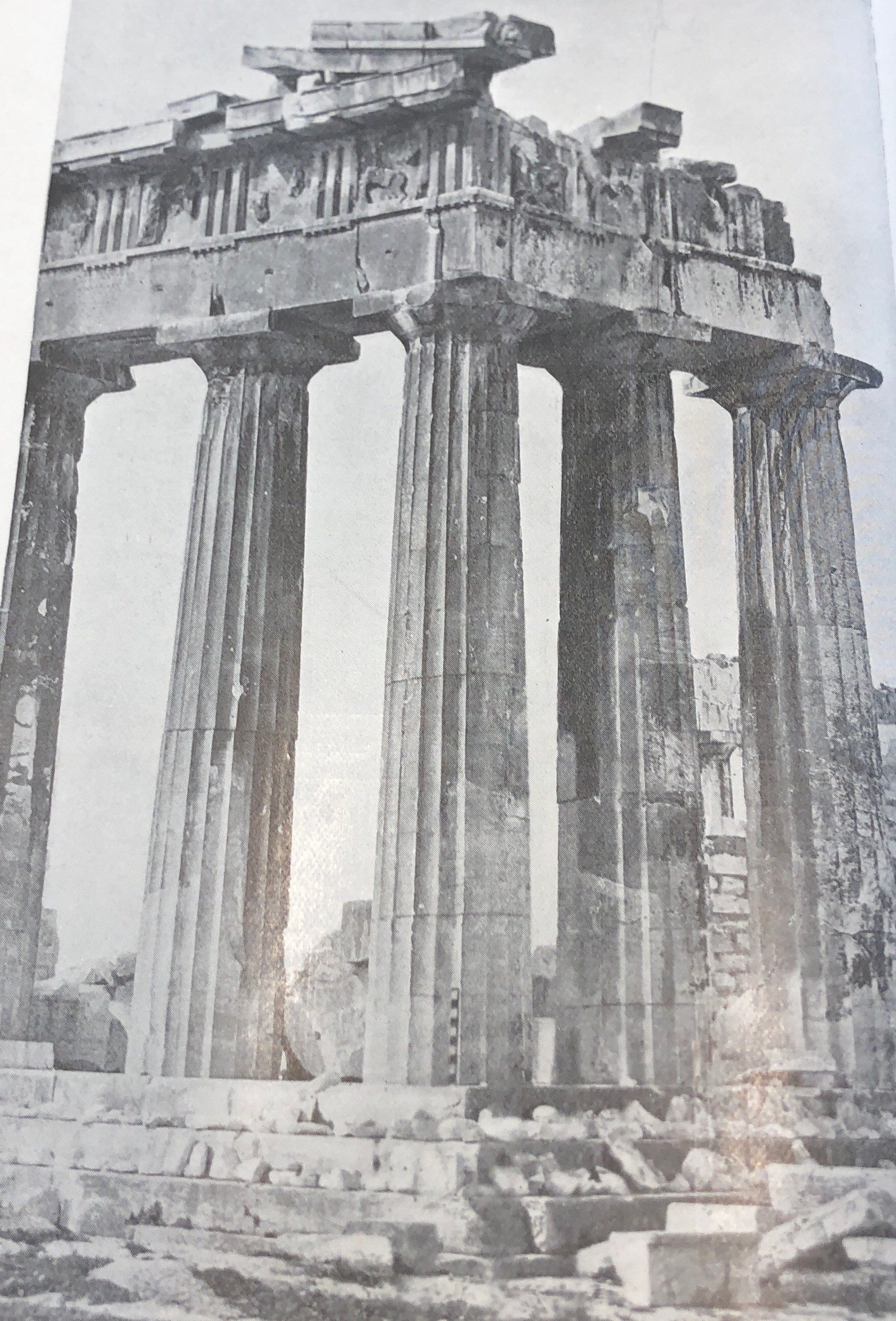 The Parthenon Athens Greek Temple Architecture 1924 Lithograph - Etsy