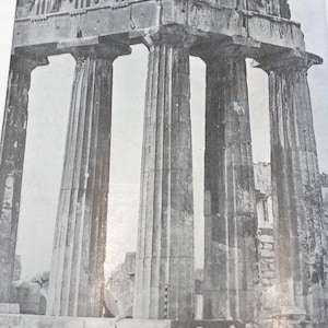 The Parthenon Athens Greek Temple Architecture 1924 Lithograph Gift for Architect Traveler ...
