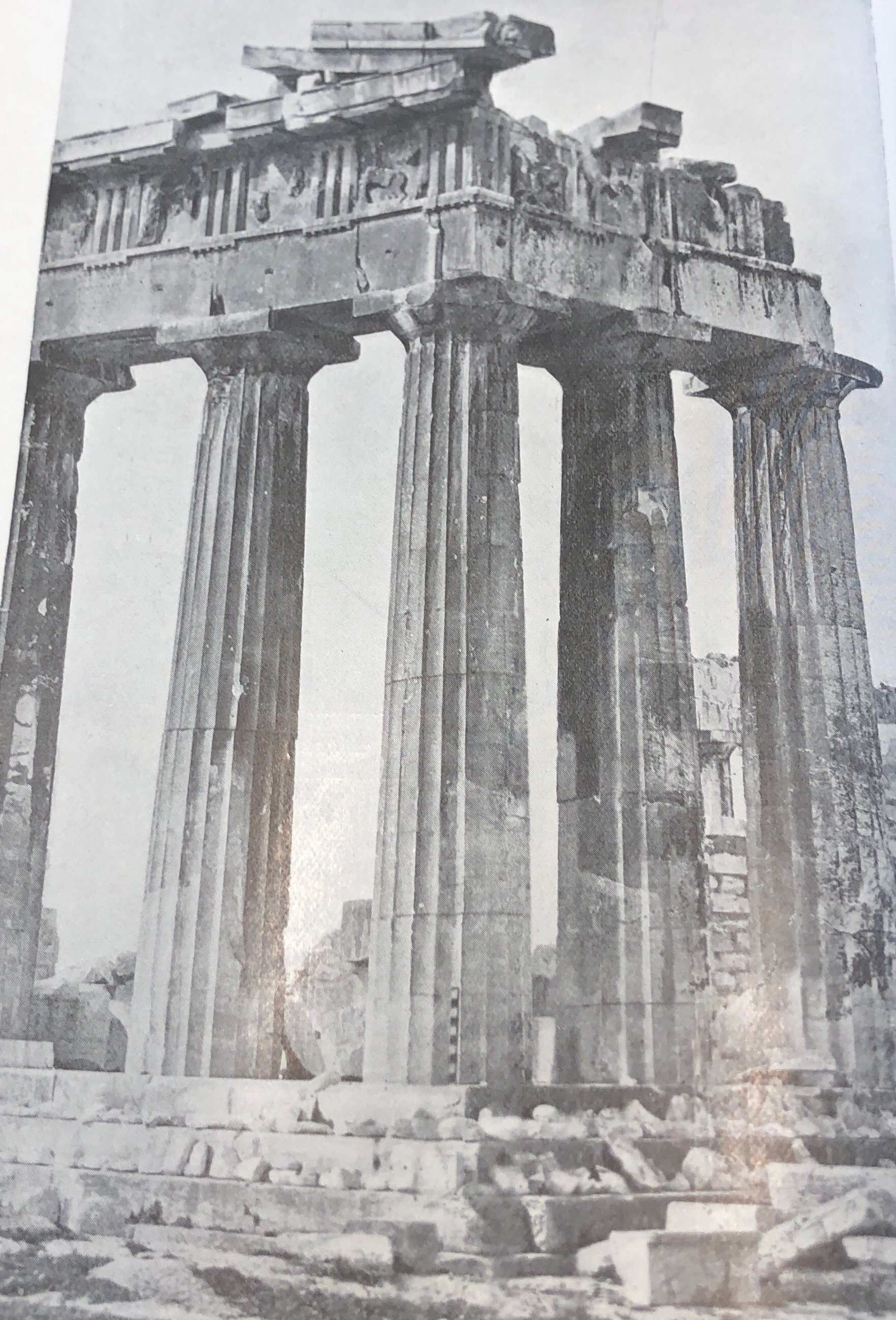 The Parthenon Athens Greek Temple Architecture 1924 Lithograph - Etsy