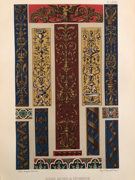 1880 Renaissance Motifs and Decoration French Architecture - Etsy