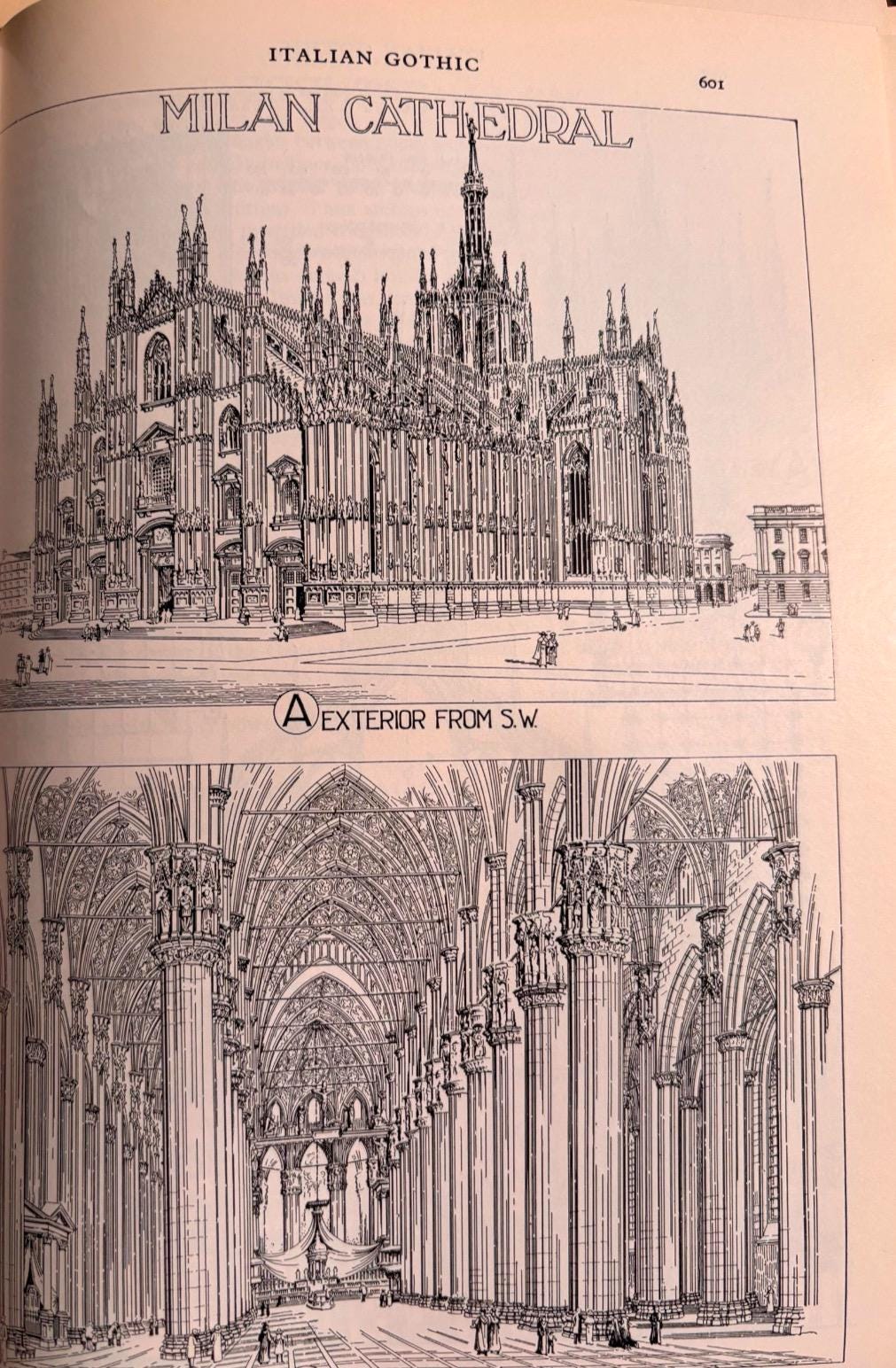 Milan Cathedral Italian Gothic Architecture | Original 1924 Print ...