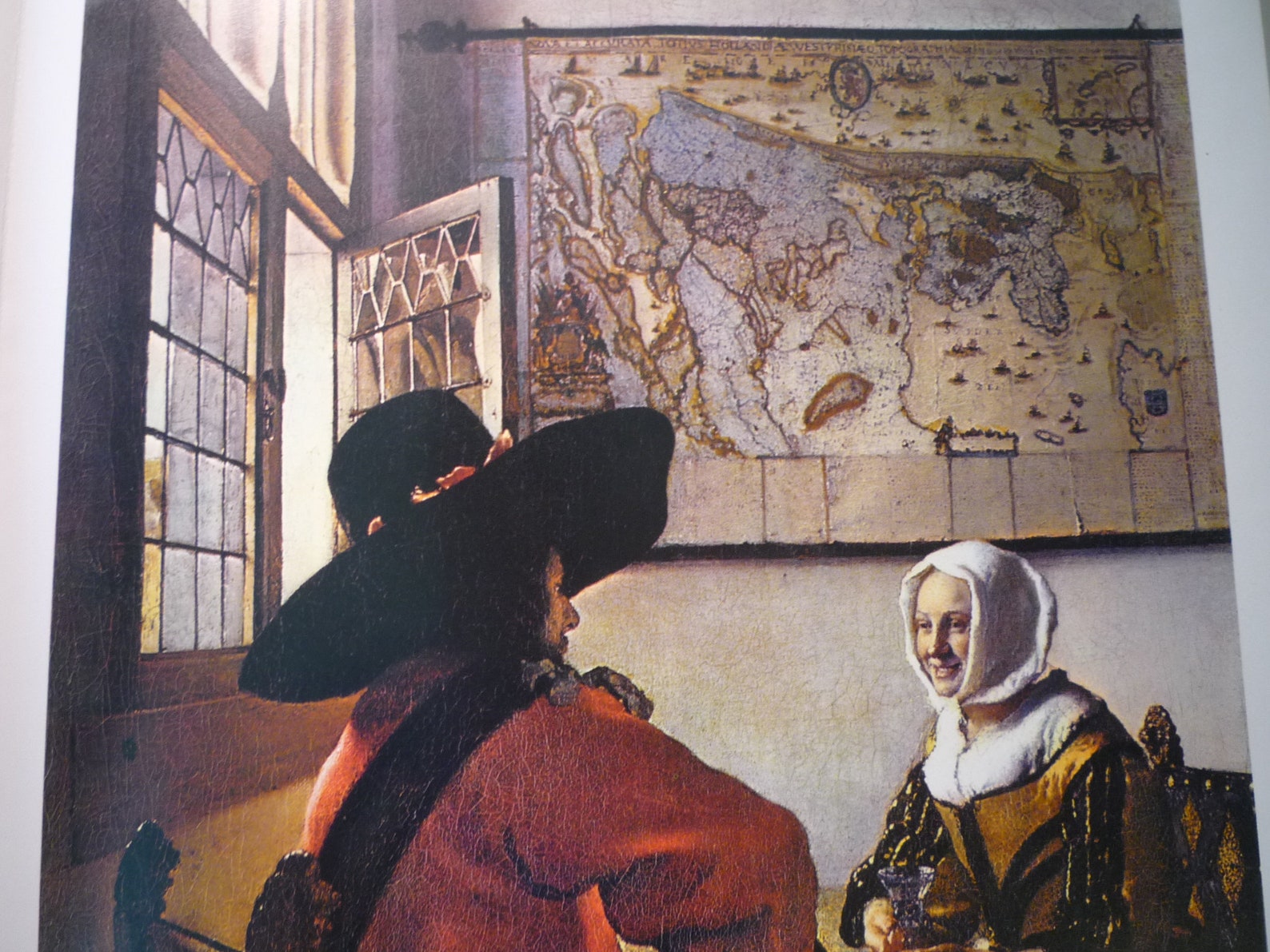 Vermeer - Officer and Laughing Girl 1655 Painting Art Poster - 14 by 10 ...