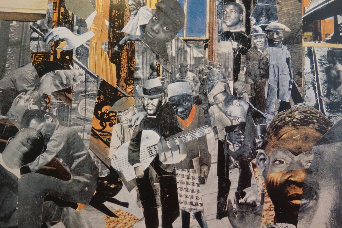 Romare Bearden the Street Collage Scene Giclee Art Print - Etsy