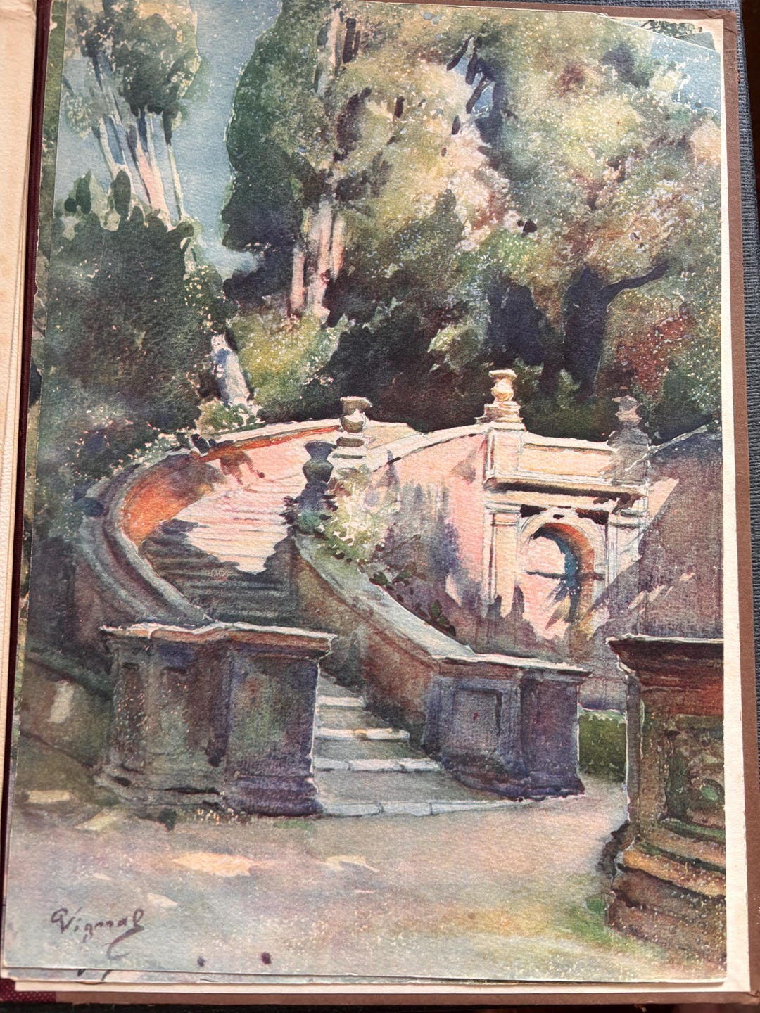 Tivoli Villa D’este Staircase by Pierre Vignal Original Vintage ...