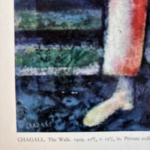 Chagall, the Walk | Original Published Lithograph 1961 Abstract ...
