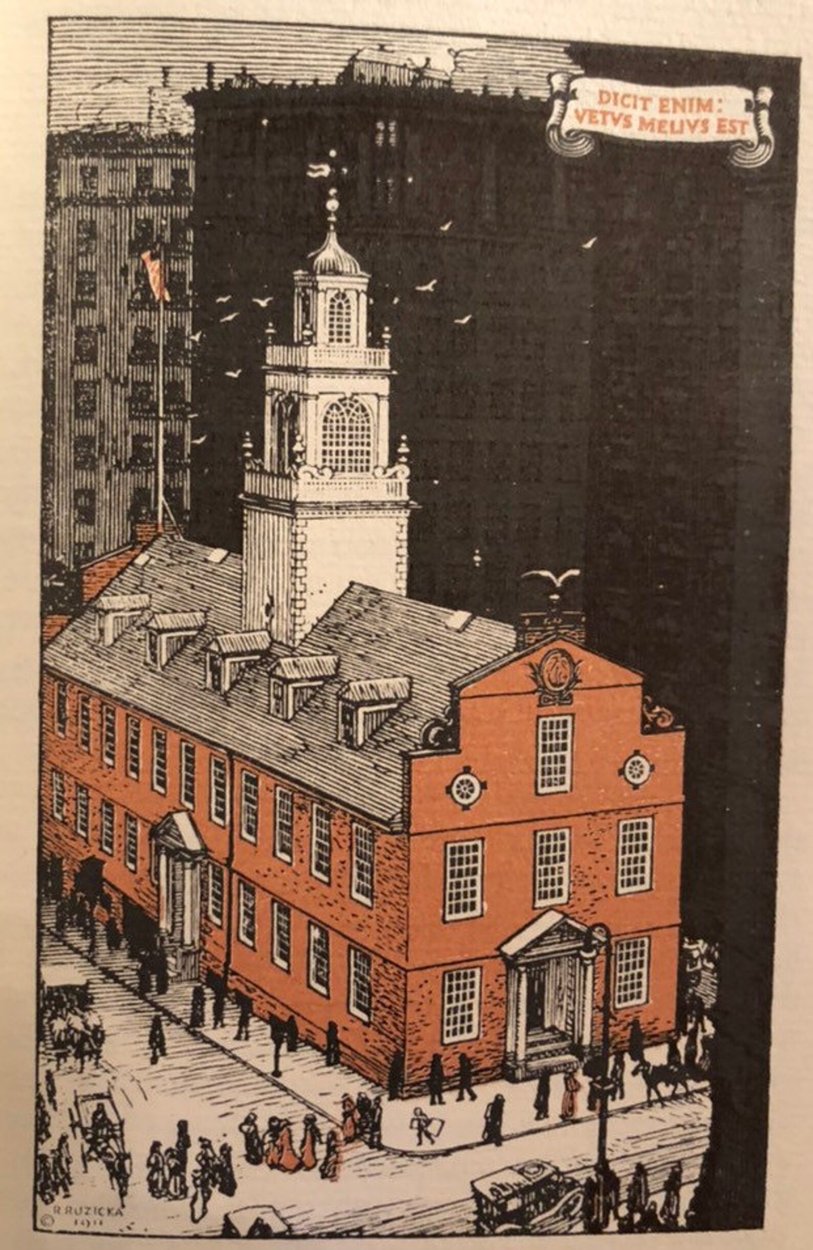 Rudolph Ruzicka Boston Old State House Original Lithograph - Etsy