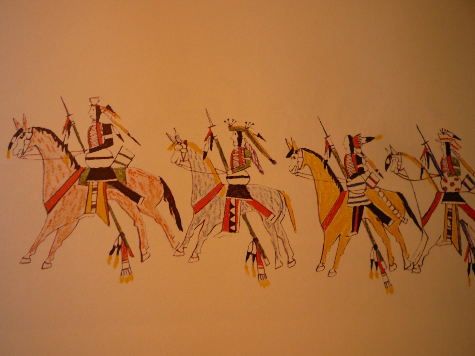 On the War Path - Indian Brave -plains Sketch Books - Native American ...