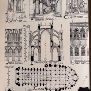 Rheims Cathedral French Gothic 1920 Print for Framing Gift for ...