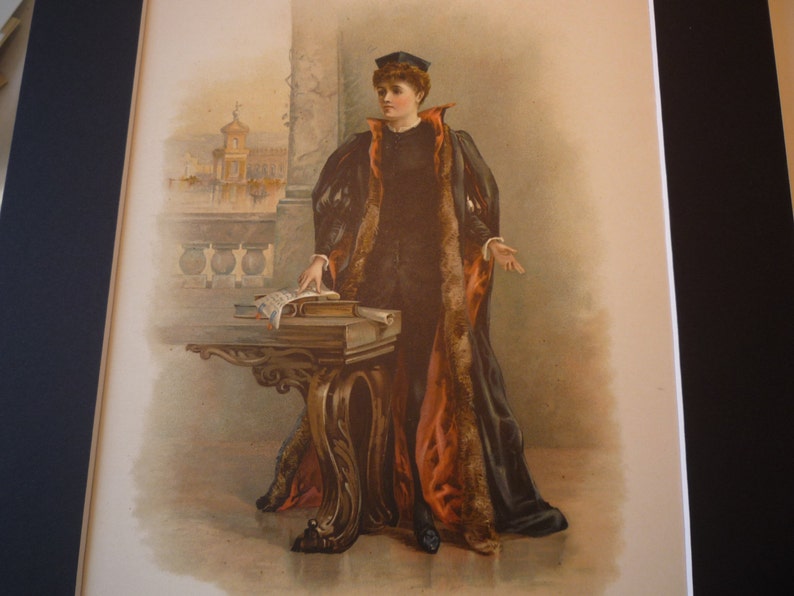 Shakespeare Portia - Merchant of Venice - 1891 Chromolithograph ...