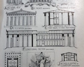 Parthenon Plan And Elevation Diagrams