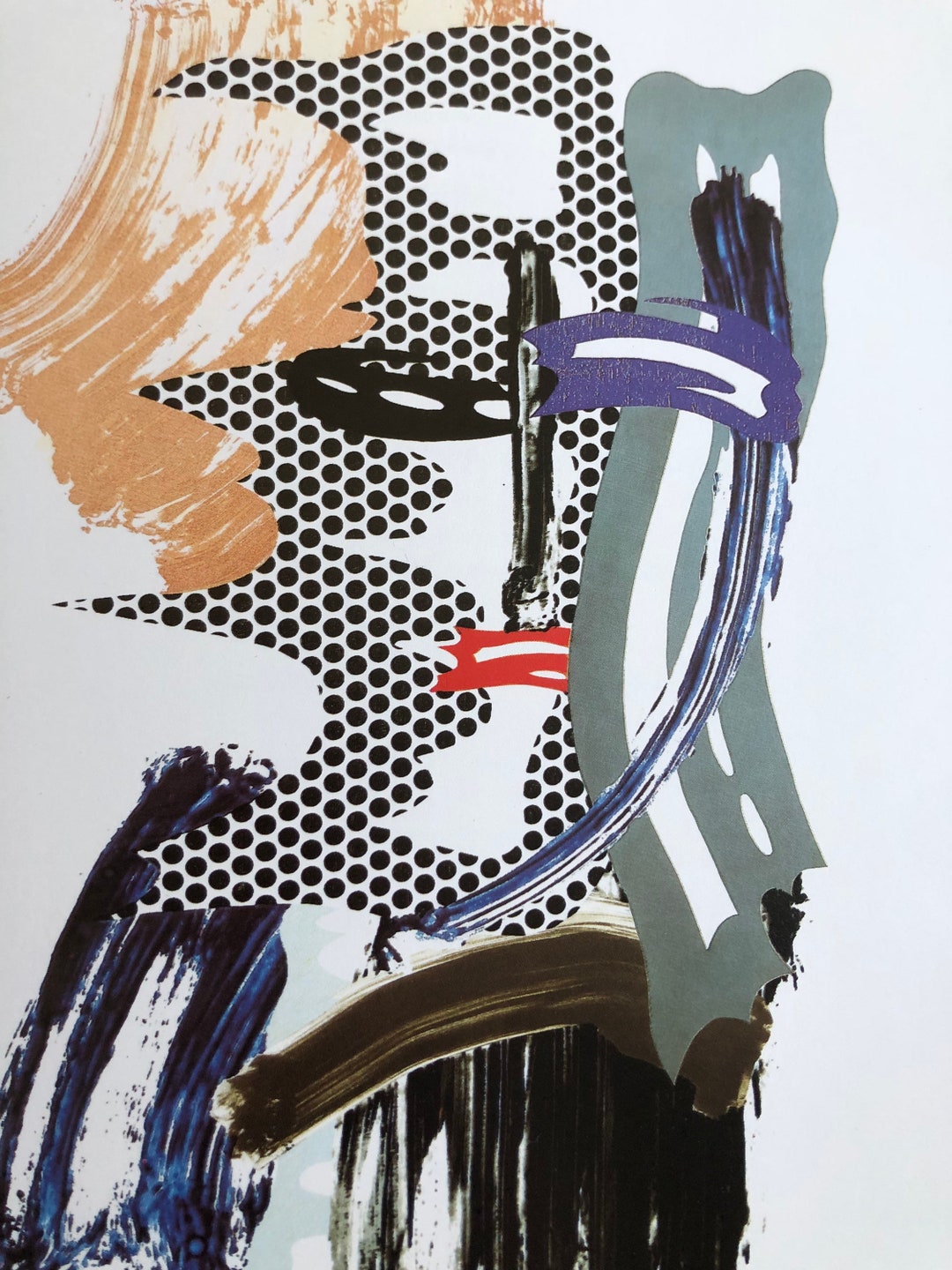 Roy Lichtenstein the Mask From Brushstroke Series 1980s New York Pop ...