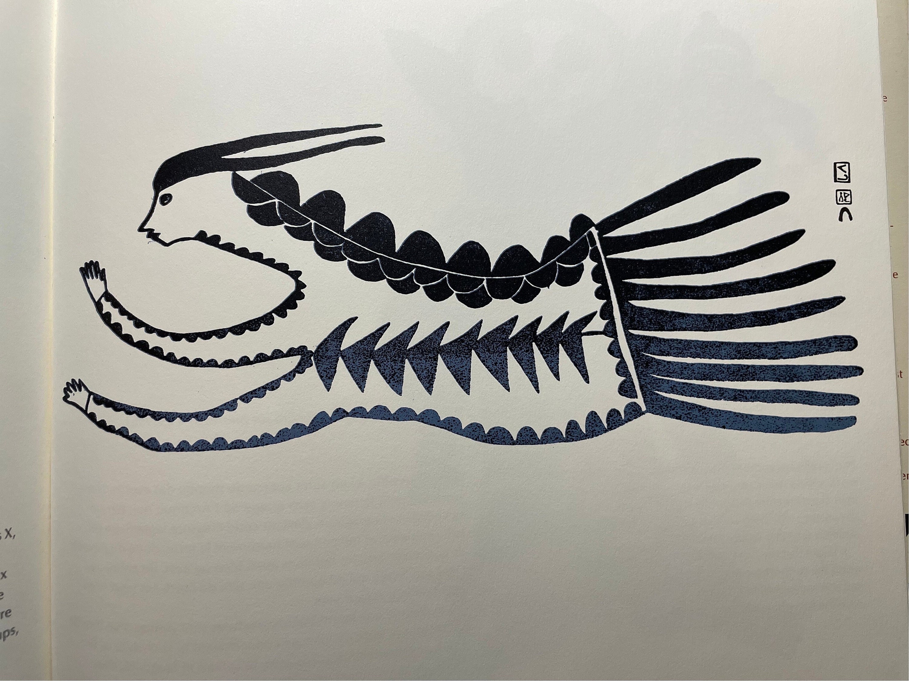 Inuit Art Sea Spirit by Pudio Signed in Plate Stone Cut Taleelayo ...