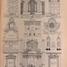 English Renaissance Architecture Details Original 1924 Wall Art Gift ...