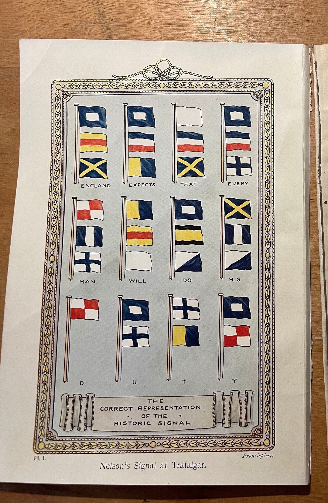 British Maritime Flags 1894 Lord Nelson at Trafalgar Color Plate ...
