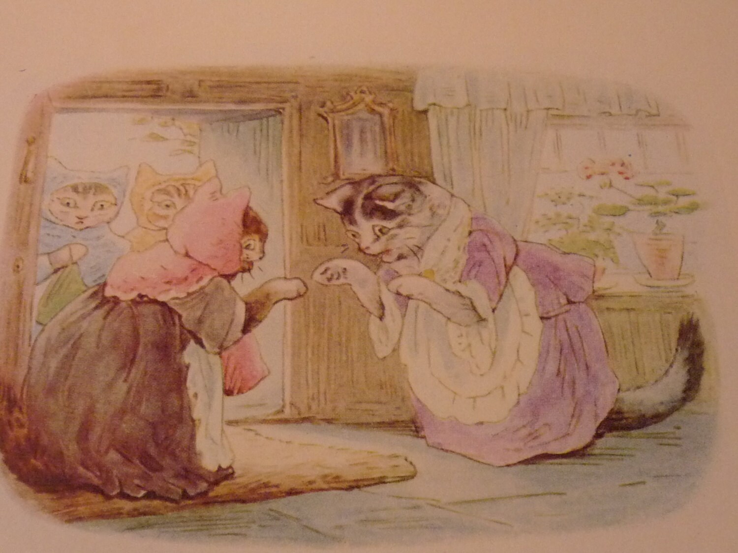 Beatrix Potter Illustration - Tabitha Twitchit - Animal Print - Color ...