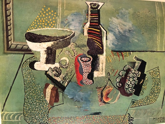 Picasso Green Still Life Poster Edition Print 11.5 by 16 | Etsy