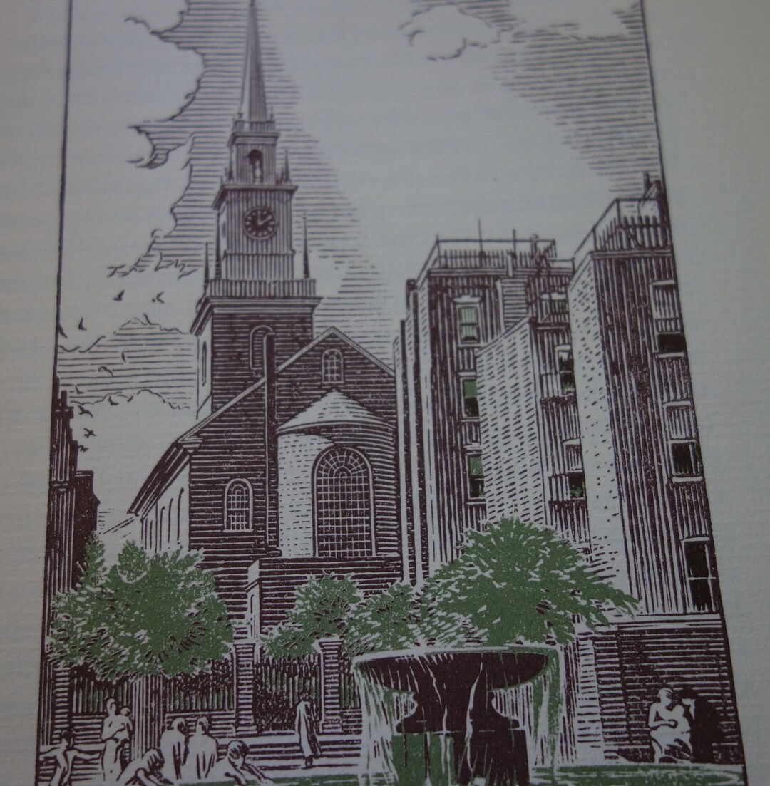 Boston Old North Church Rudolph Ruzicka Christ Church Salem Street ...