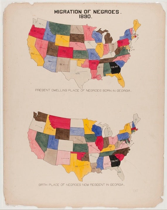 Great Migration Black History 1890 Leaving Georgia Infographic | Etsy