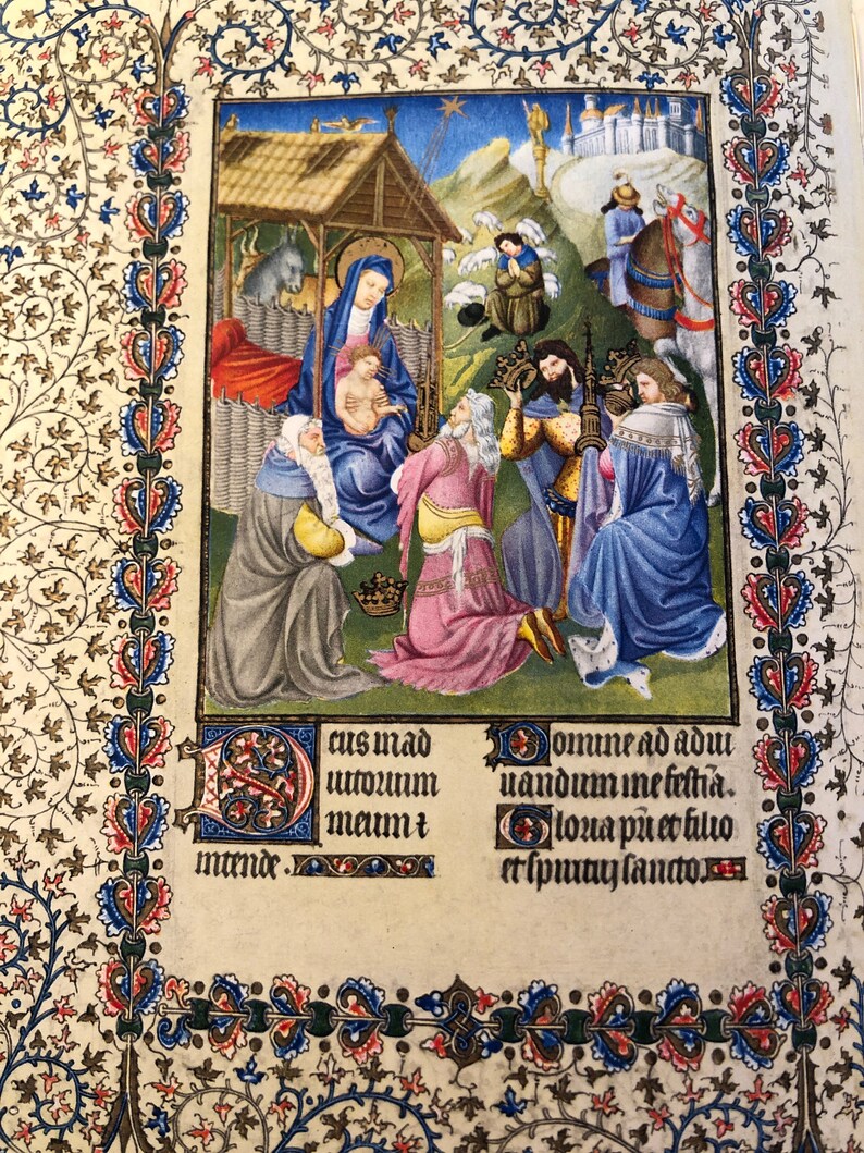 Adoration of the Magi | Illuminated Manuscript | Published Lithograph ...