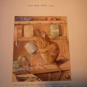 Beatrix Potter Mouse in the Kitchen Matted Animal Print Color ...
